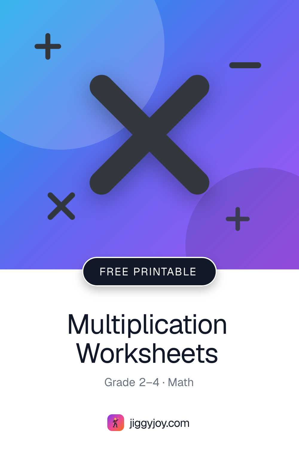 Multiplication Worksheets — Free Printable PDF | JiggyJoy